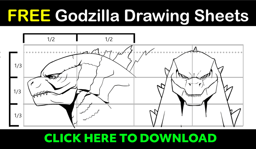 How to Draw Godzilla | Step by Step - Sketch Monster Art